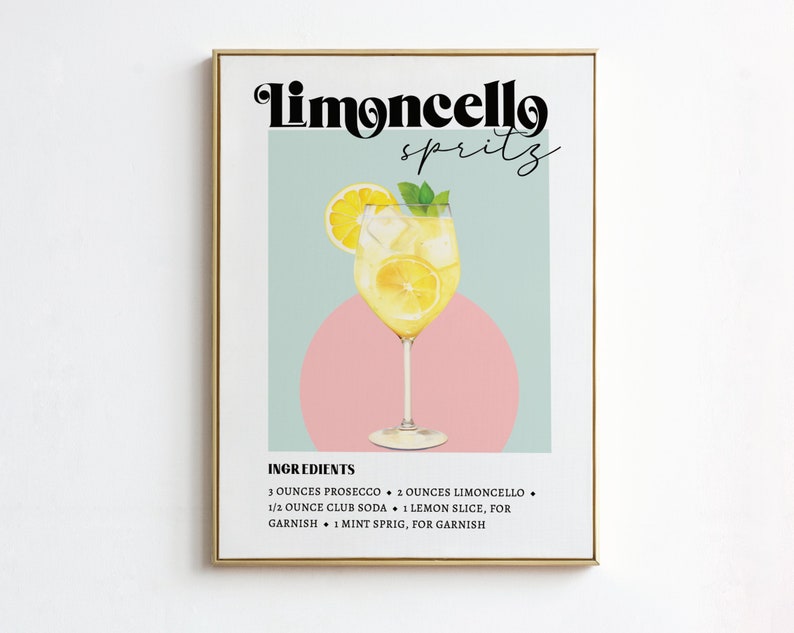 EDITABLE | Limoncello Spritz Bar Sign Template, 0042AA - Etsy