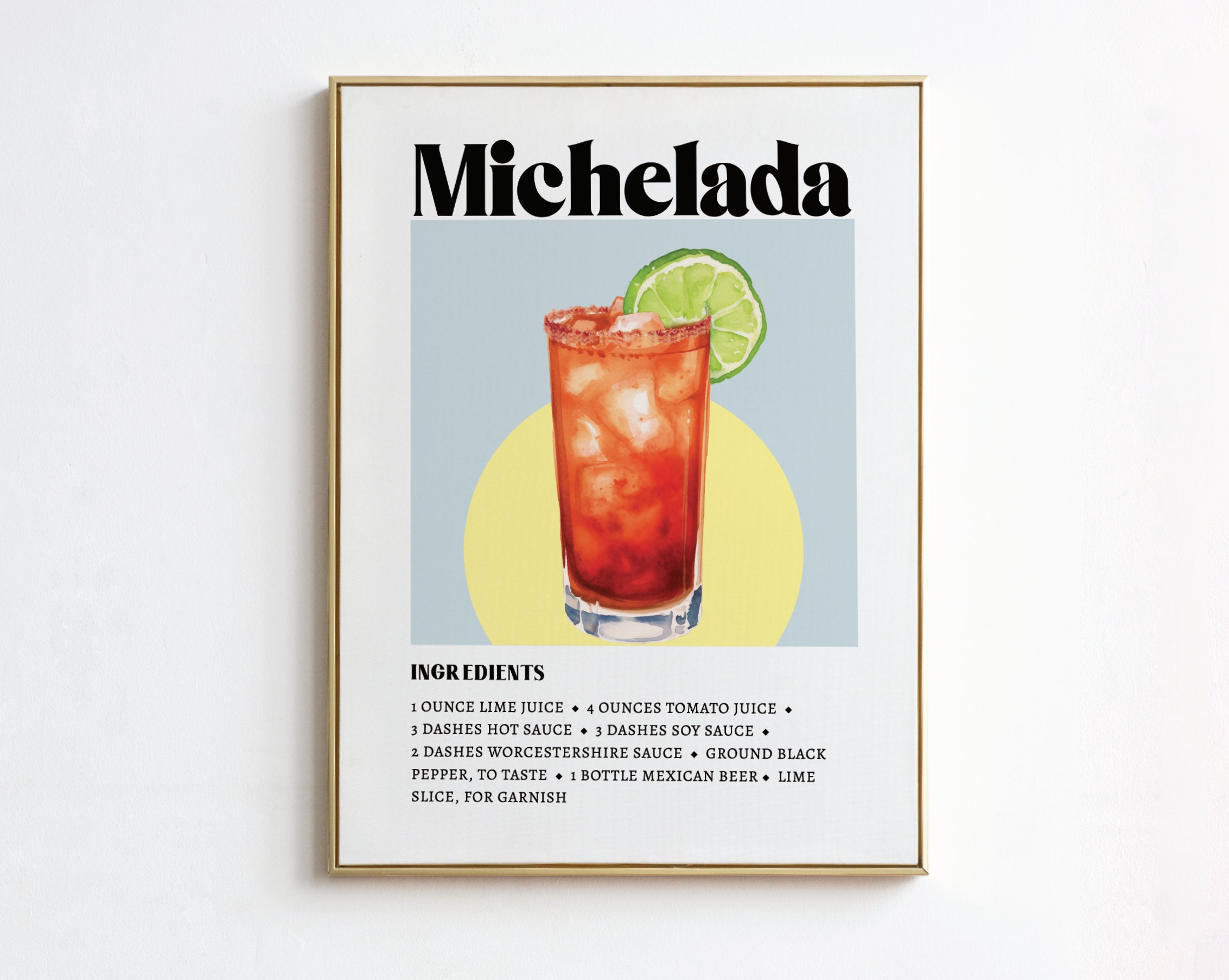 EDITABLE | Michelada Bar Sign Template, 0042AA - Etsy