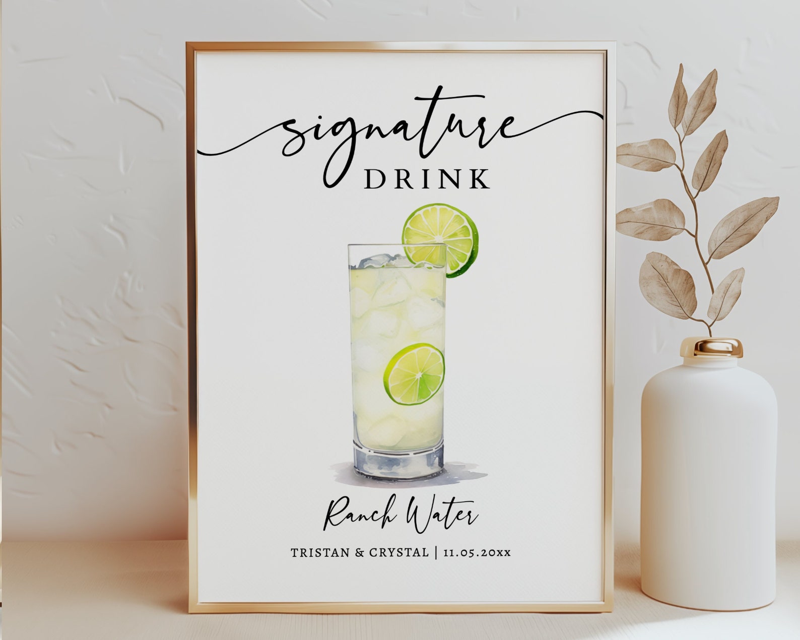 EDITABLE | Ranch Water Bar Sign Template, 0042AA - Etsy
