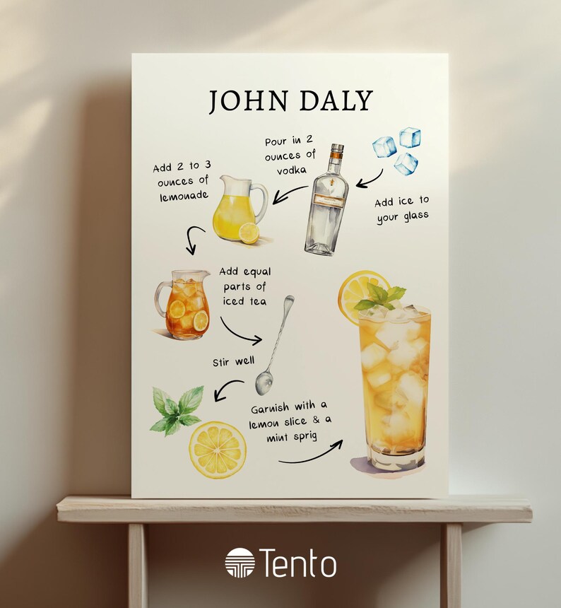 EDITABLE | John Daly Bar Sign Template, 0042AA - Etsy