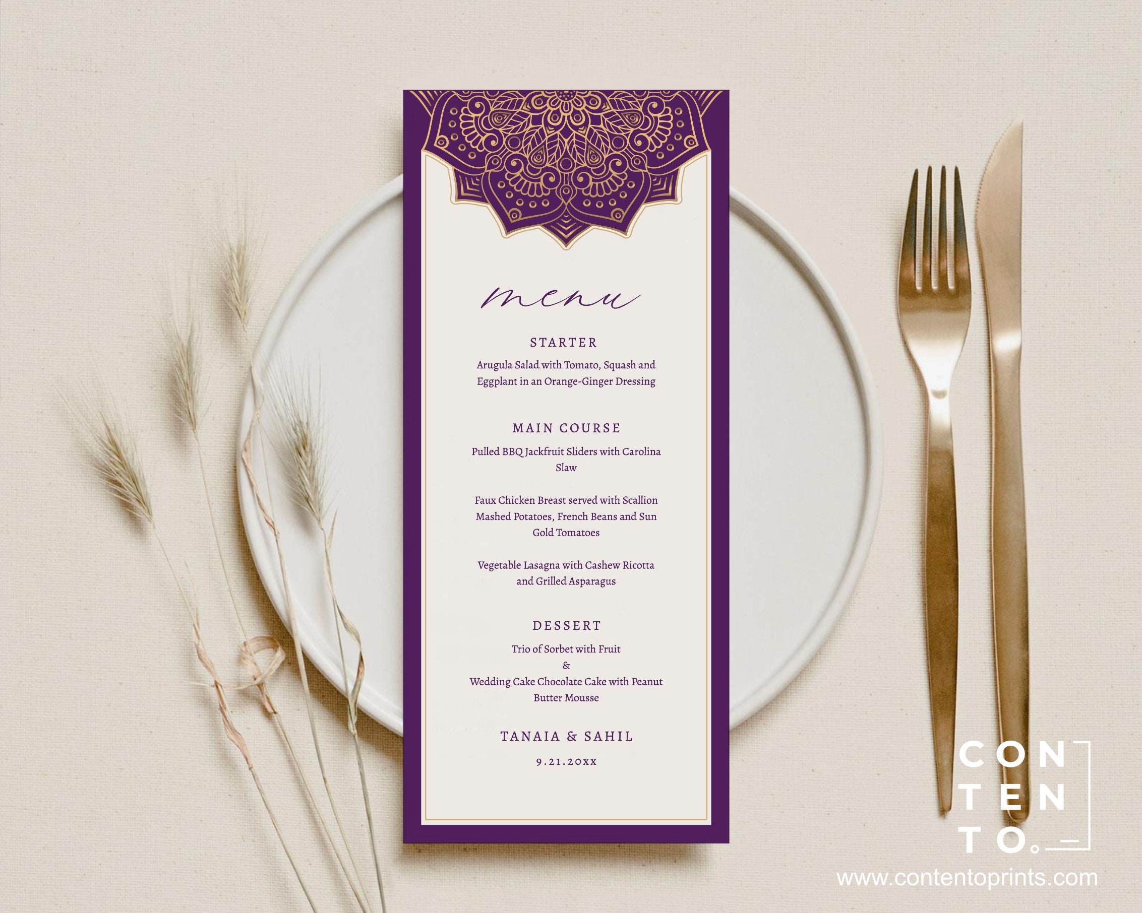 EDITABLE Mandala Menu Card Template, 0026AA - Etsy UK