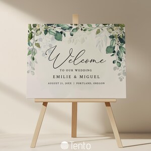 EDITABLE | Eucalyptus Welcome Sign Template, 0006AA - Etsy