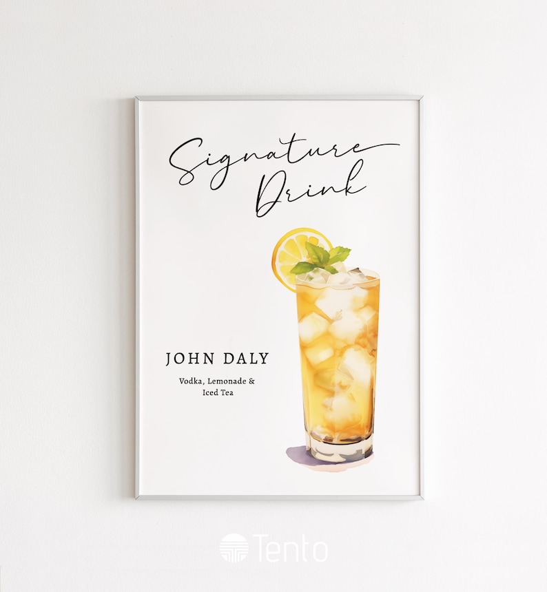 EDITABLE | John Daly Bar Sign Template, 0042AA - Etsy