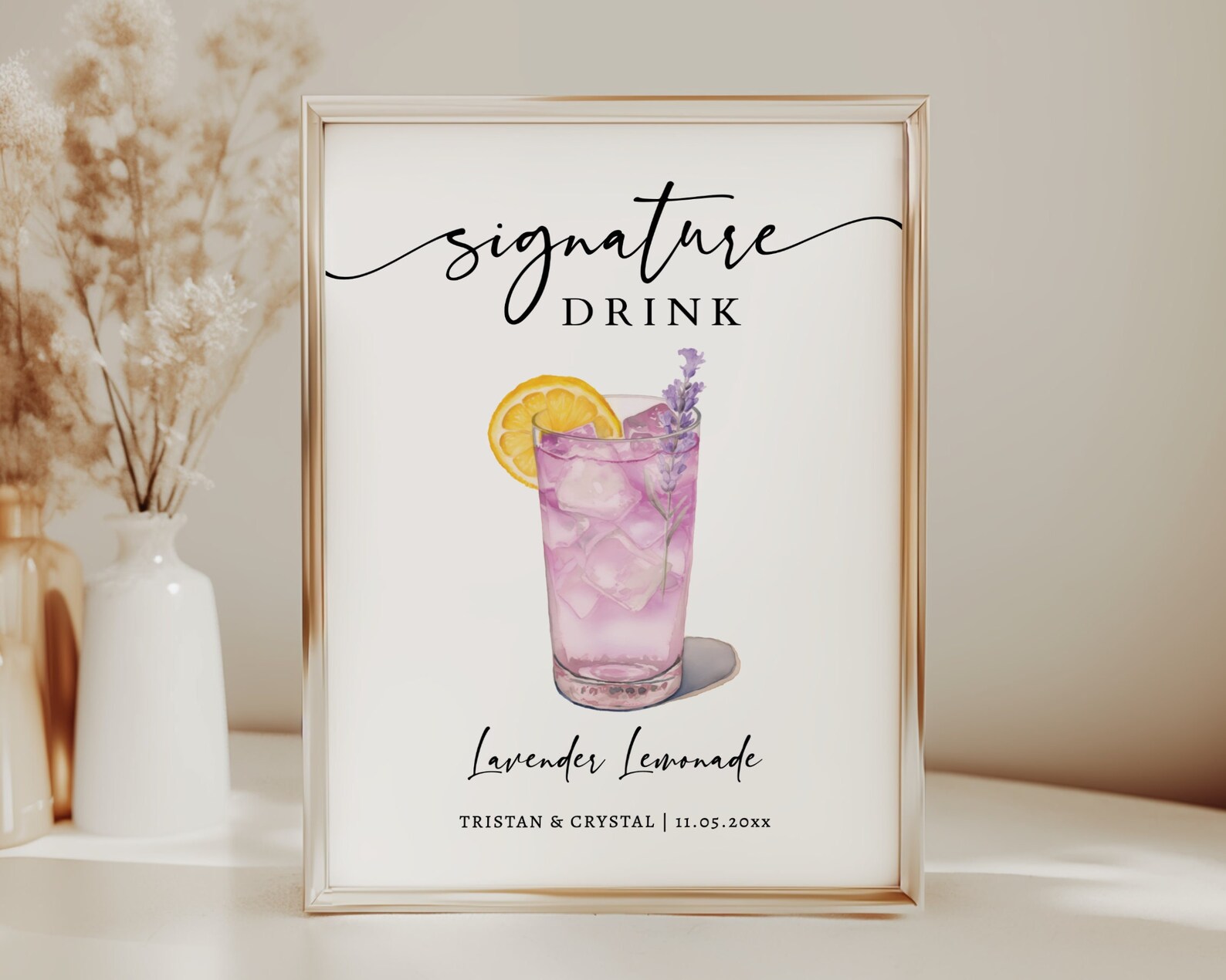 EDITABLE | Lavender Lemonade Bar Sign Template, 0042AA - Etsy