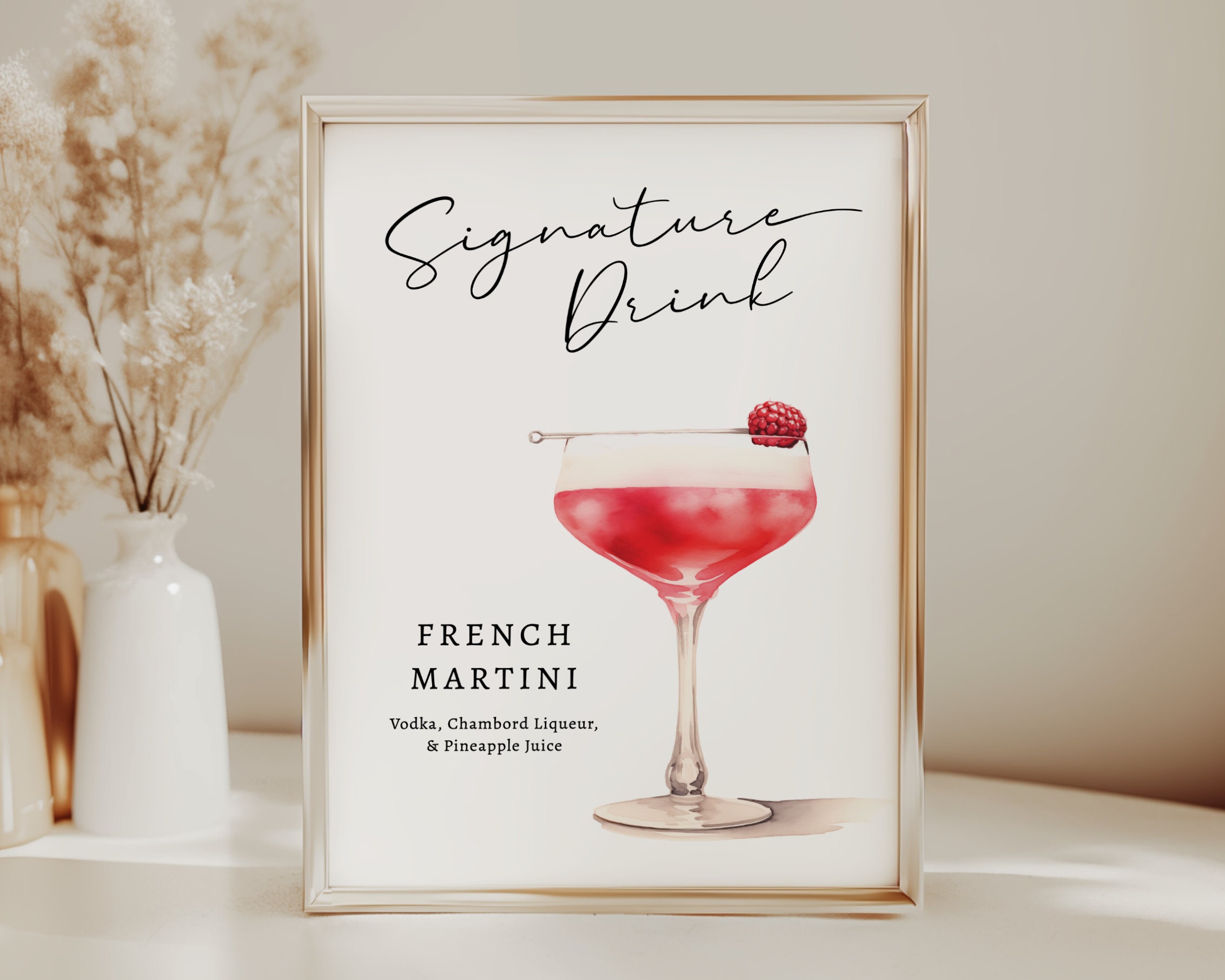 EDITABLE | French Martini Bar Sign Template, 0042AA - Etsy
