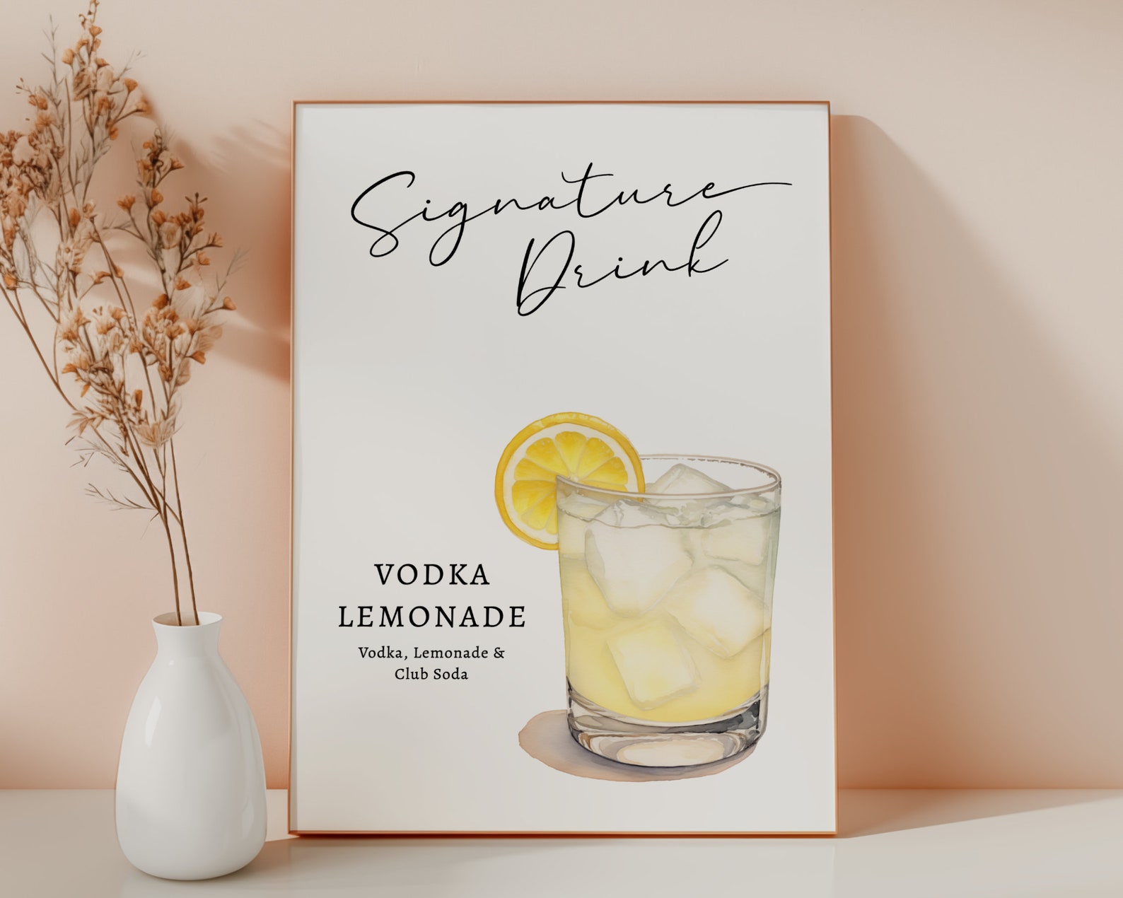 EDITABLE | Vodka Lemonade Bar Sign Template, 0042AA - Etsy