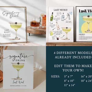 EDITABLE | Last Word Bar Sign Template, 0042AA - Etsy UK
