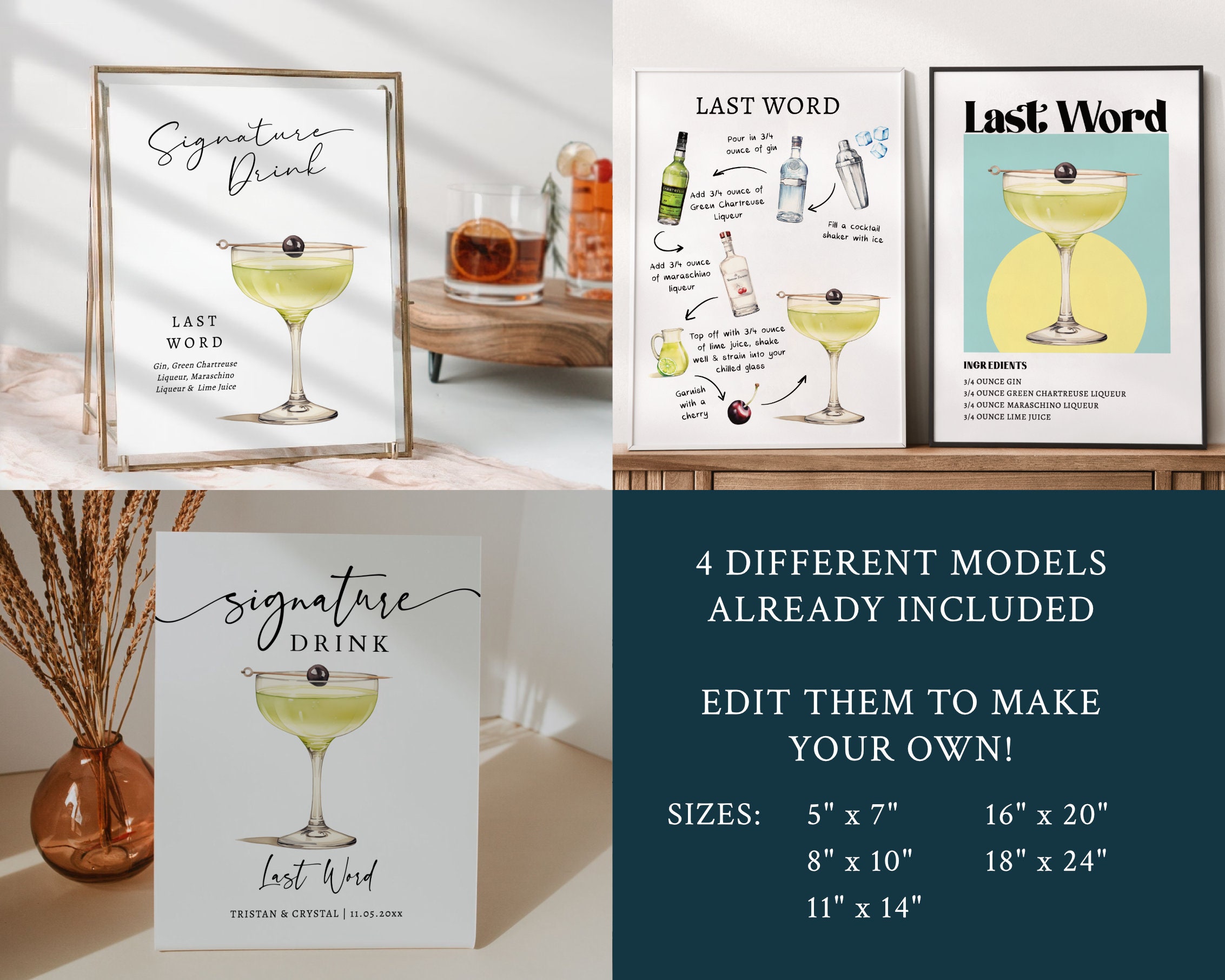 EDITABLE | Last Word Bar Sign Template, 0042AA - Etsy