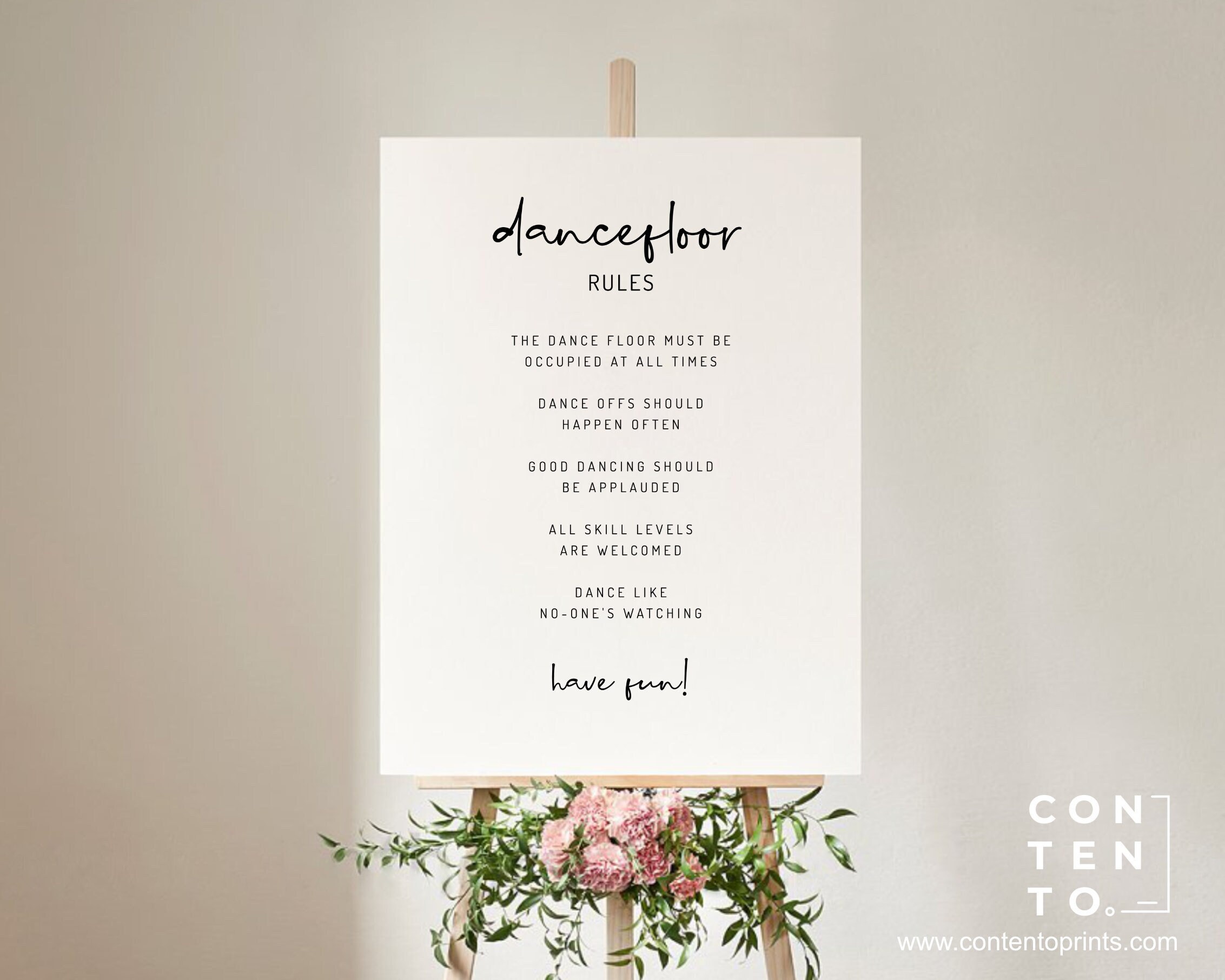 EDITABLE Dancefloor Rules Sign Template 0001AA - Etsy
