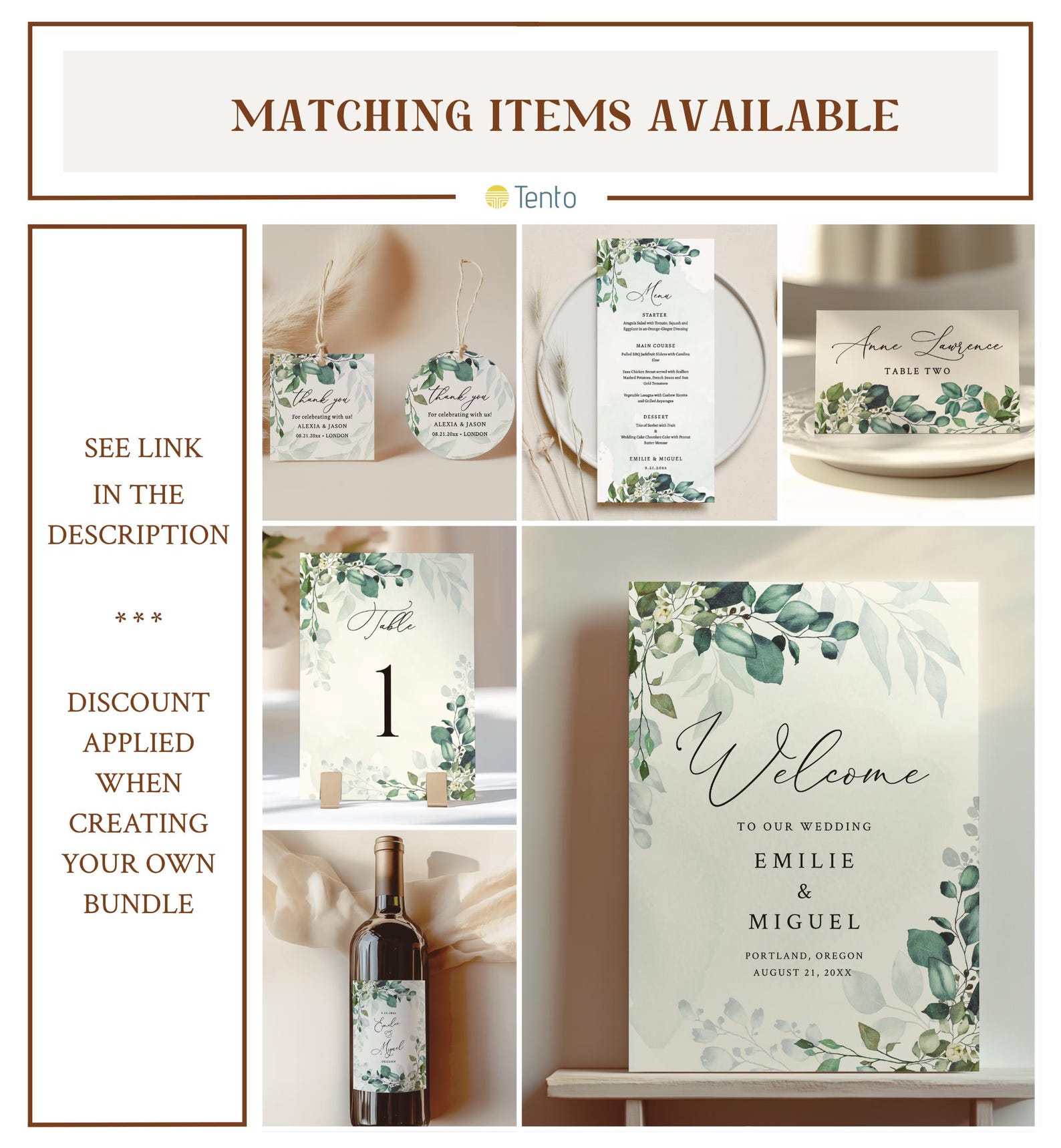 EDITABLE | Eucalyptus Table Number Template, 0006AA - Etsy