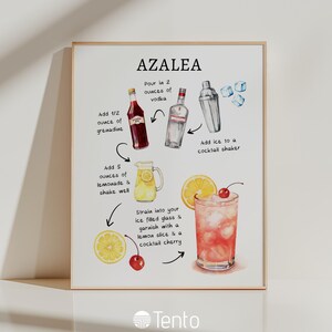 EDITABLE | Azalea Bar Sign Template, 0042AA - Etsy