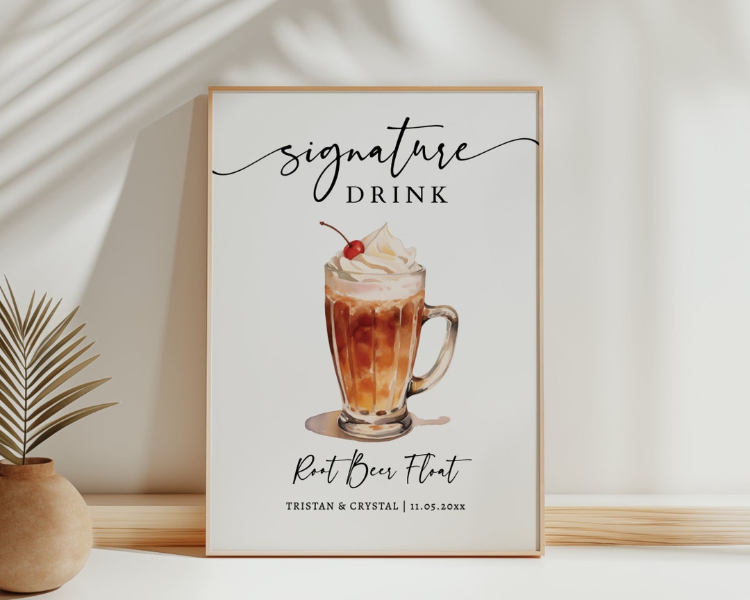EDITABLE | Root Beer Float Bar Sign Template, 0042AA - Etsy