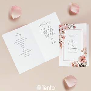EDITABLE | Floral Wedding Program Template, 0025AA - Etsy
