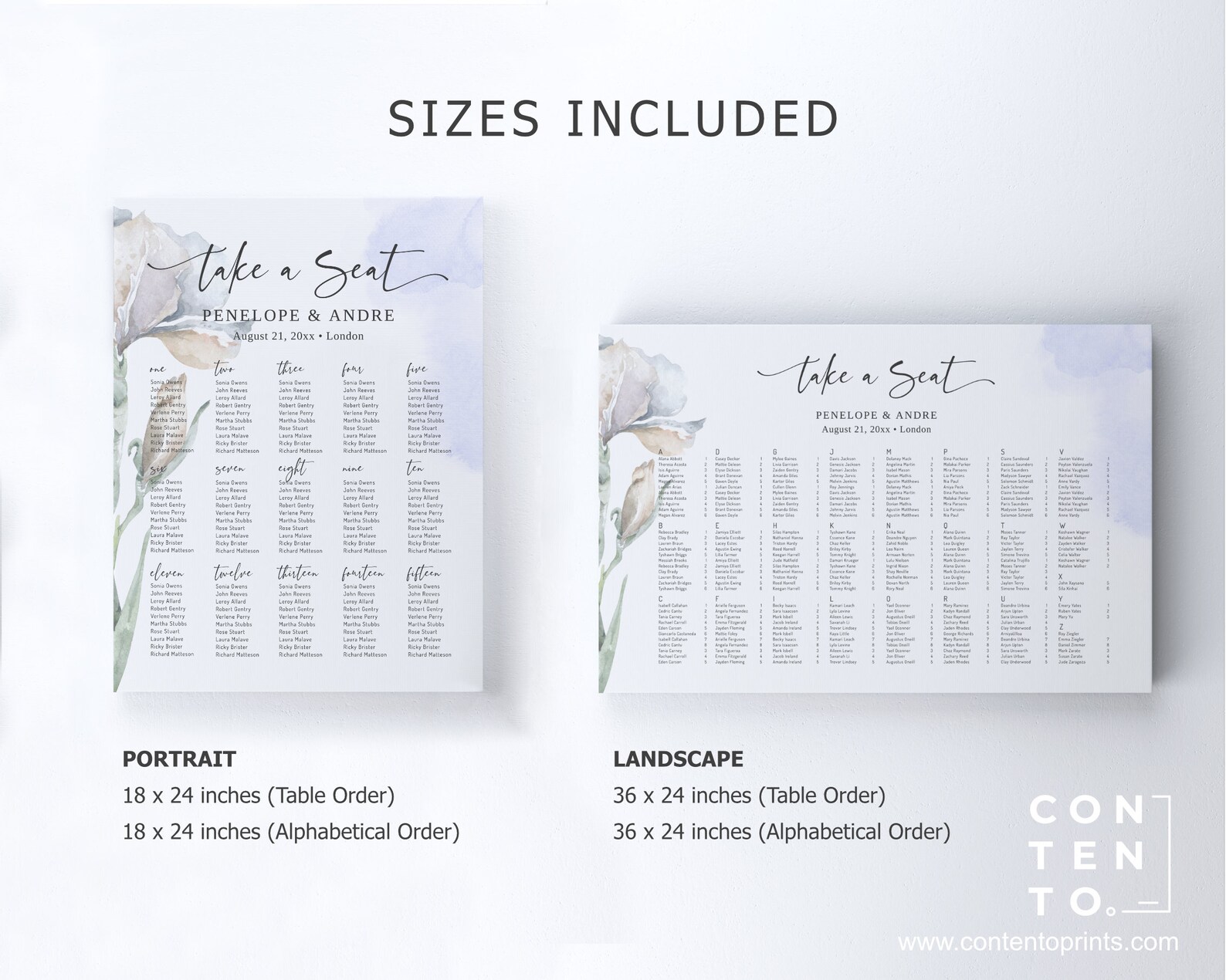 EDITABLE Iris Flower Seating Chart Seating Plan - Etsy