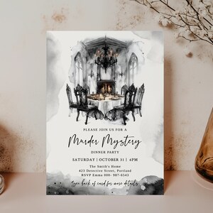 EDITABLE | Murder Mystery Dinner Party Invitation Template, 0044AA - Etsy