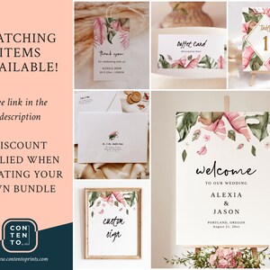 EDITABLE Tropical Welcome Sign Template 0003AA - Etsy