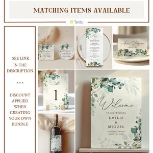EDITABLE | Eucalyptus Welcome Sign Template, 0006AA - Etsy