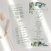 EDITABLE Silver & Greenery Wedding Program Template 0005AA - Etsy