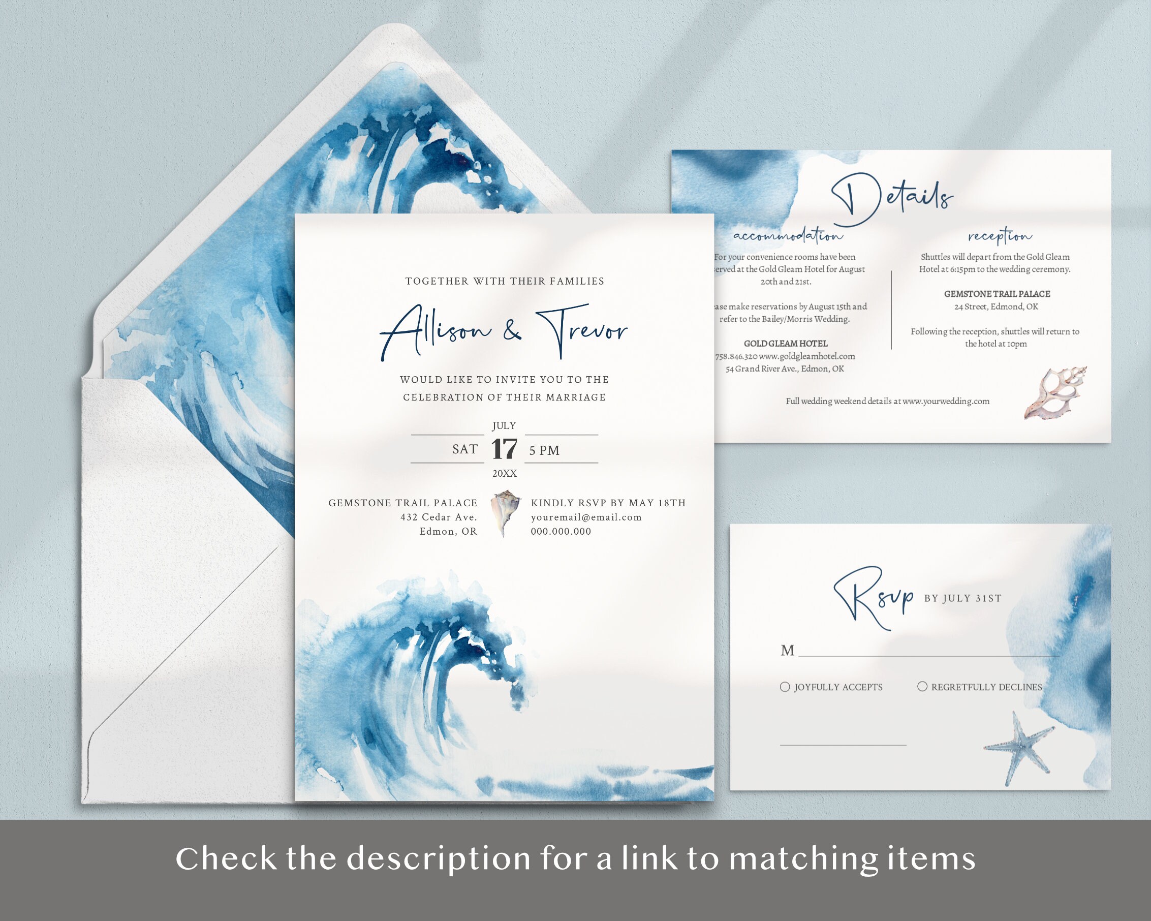 EDITABLE Ocean Birthday Party Invitation Nautical Birthday | Etsy