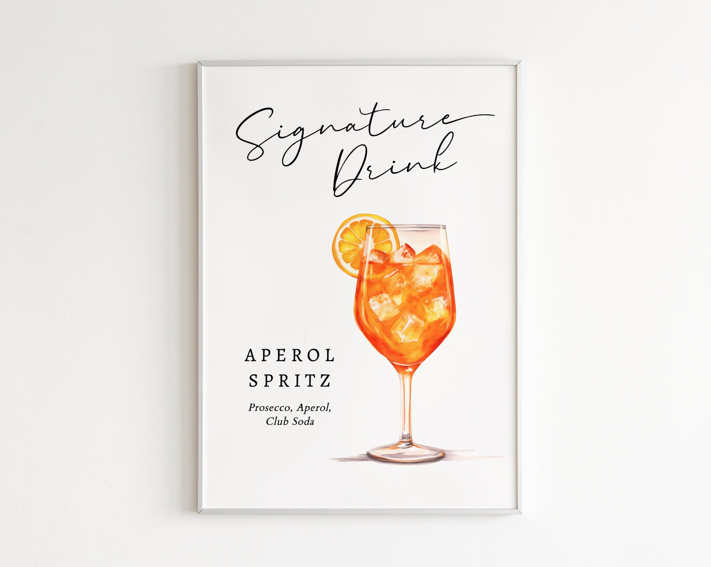 EDITABLE Aperol Spritz Bar Sign Template, 0042AA - Etsy Canada