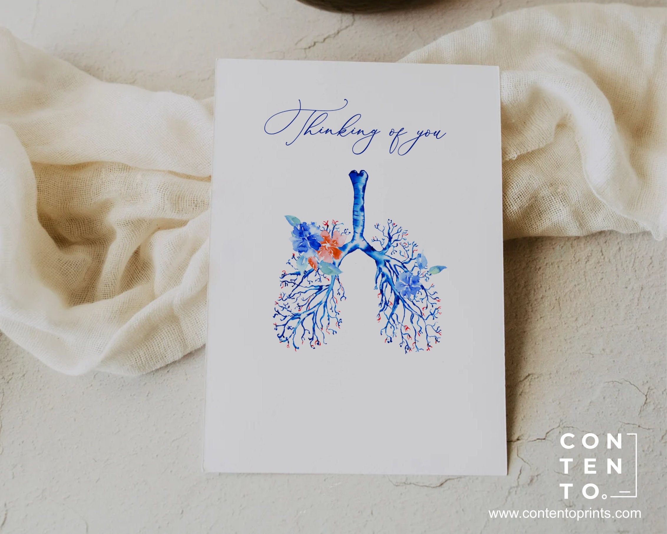 EDITABLE Lungs Thank You Card Template, 0010AA - Etsy
