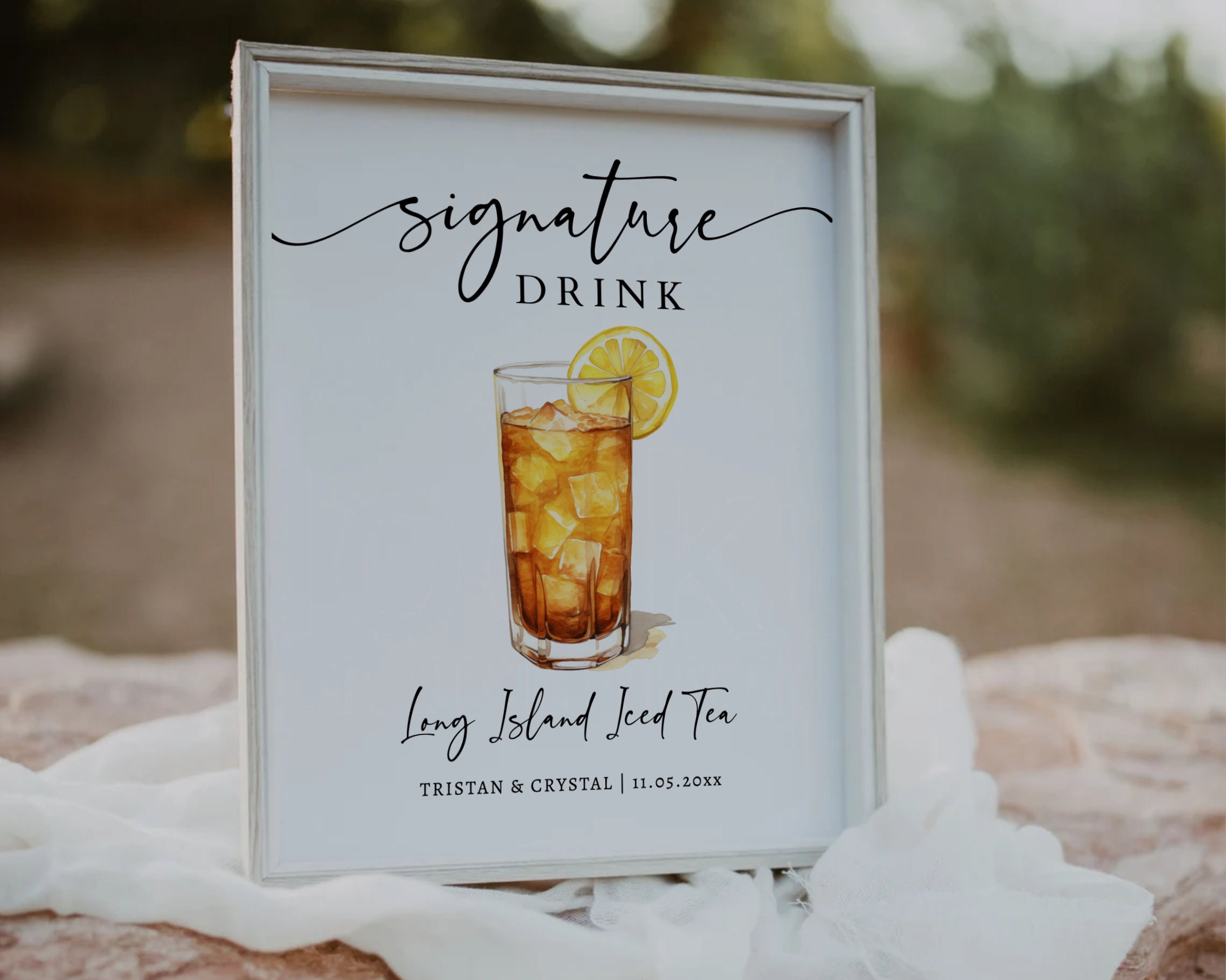 EDITABLE | Long Island Iced Tea Bar Sign Template, 0042AA - Etsy
