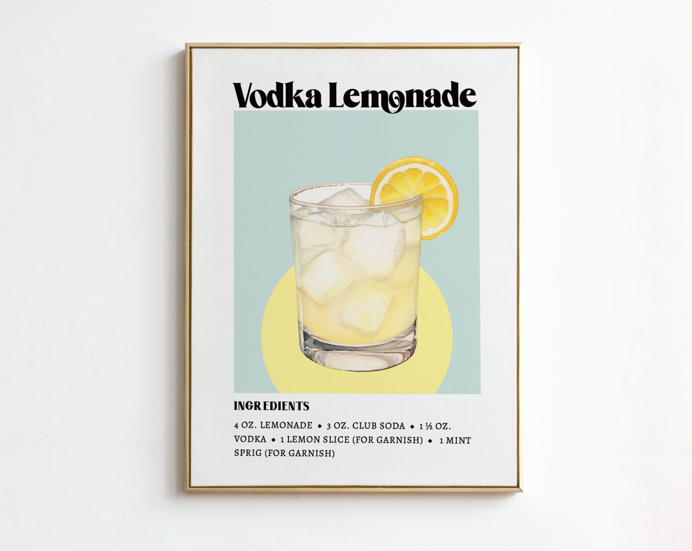 EDITABLE | Vodka Lemonade Bar Sign Template, 0042AA - Etsy