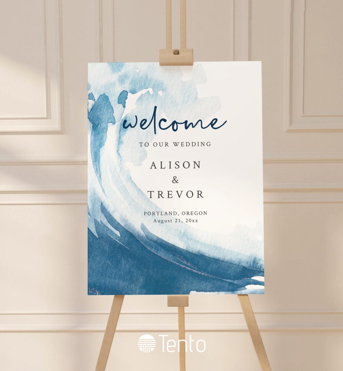 EDITABLE | Ocean Welcome Sign Template, 0012AA - Etsy