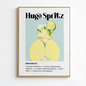 EDITABLE | Hugo Spritz Bar Sign Template, 0042AA - Etsy