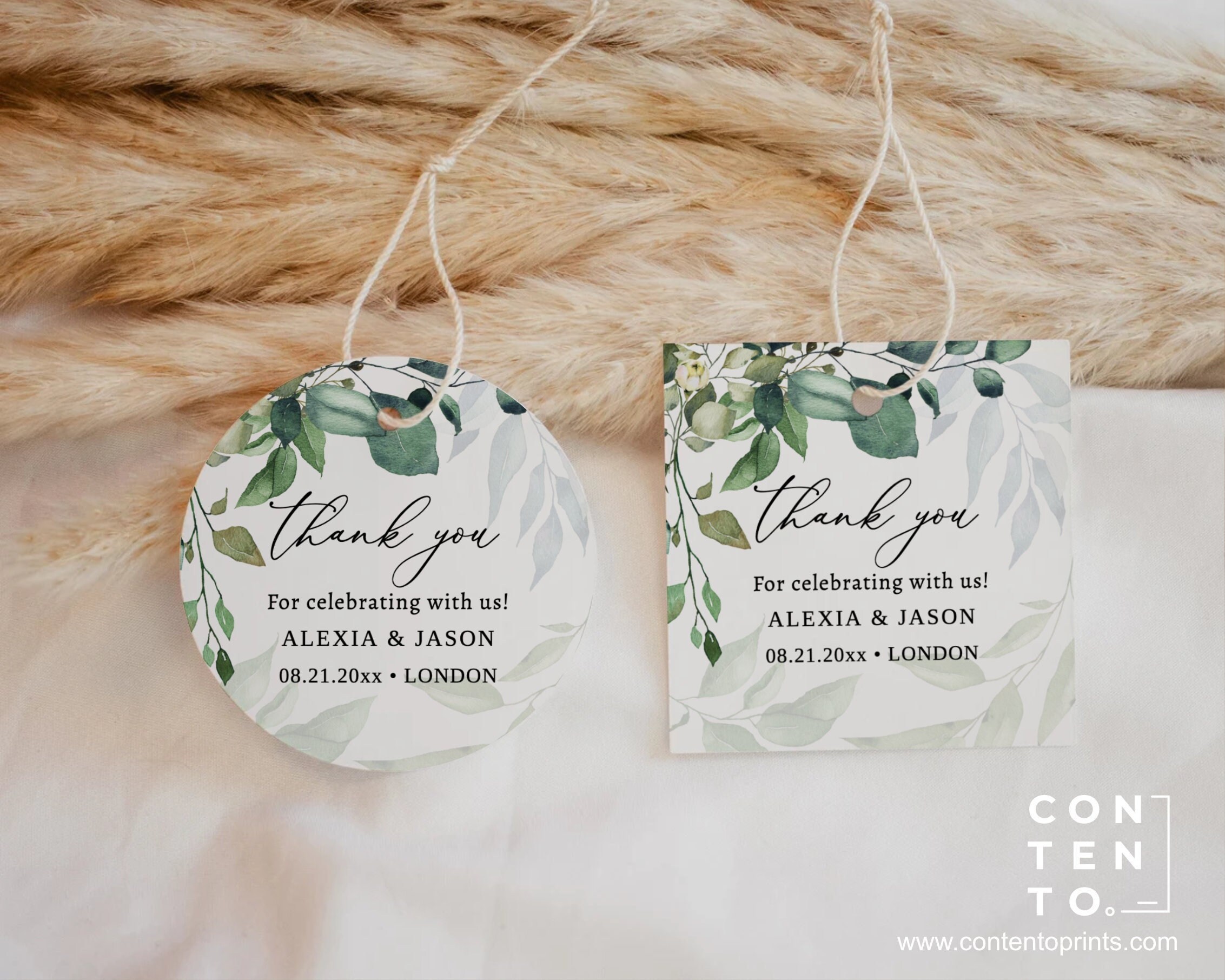 EDITABLE Eucalyptus Gift Tag Template 0006AA - Etsy