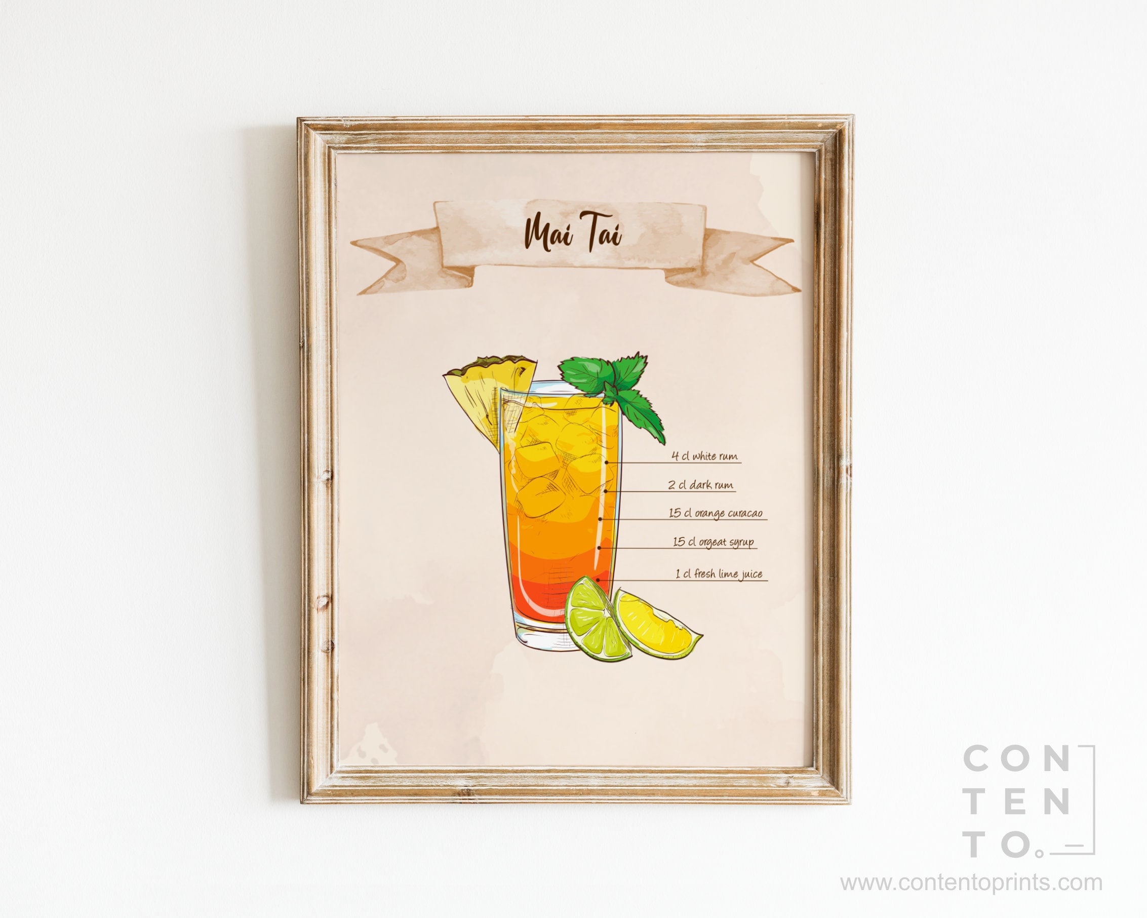 EDITABLE Mai Tai Cocktail Sign Template 0007AA - Etsy