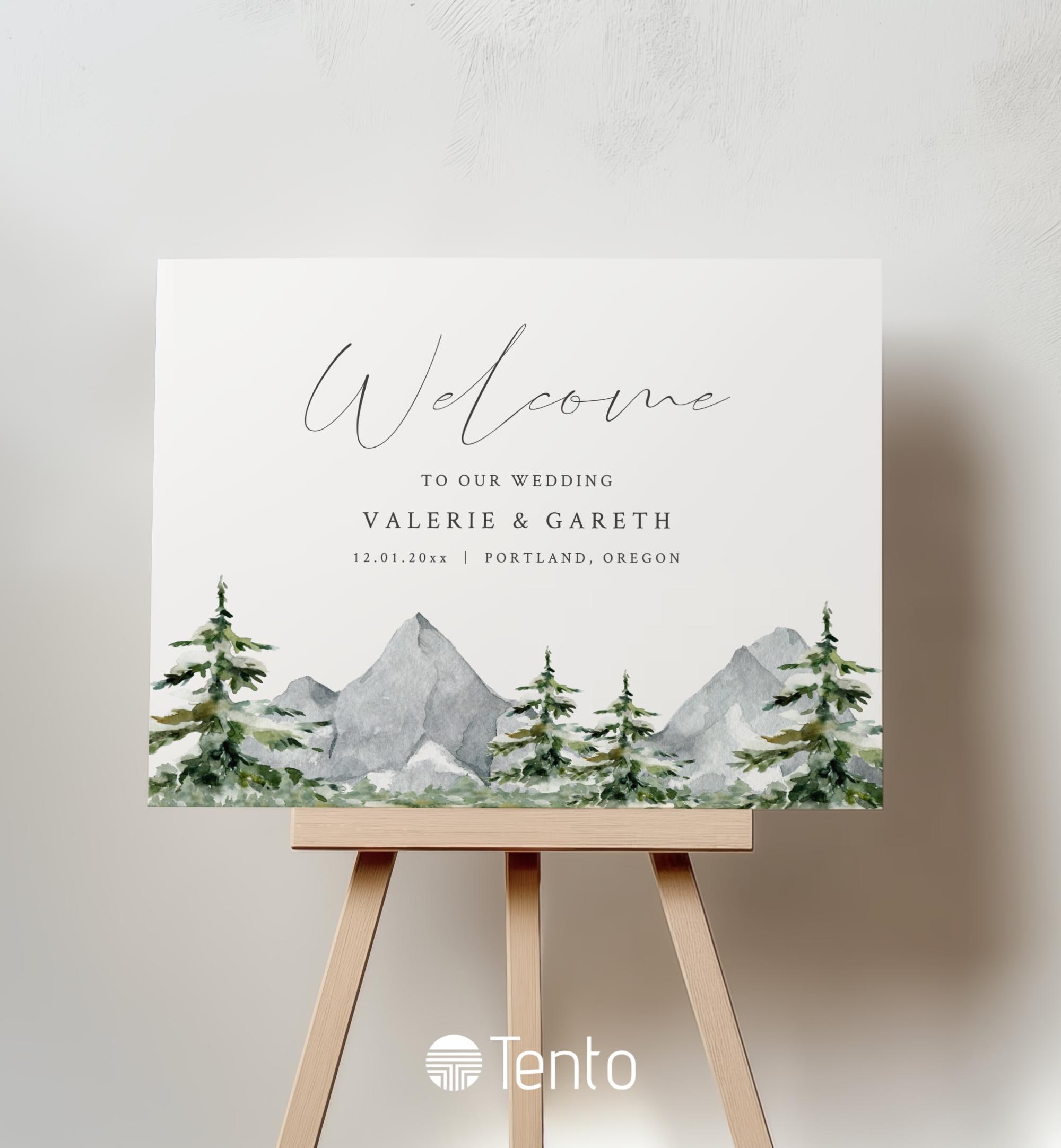 EDITABLE | Mountain Welcome Sign Template, 0018AA - Etsy Australia