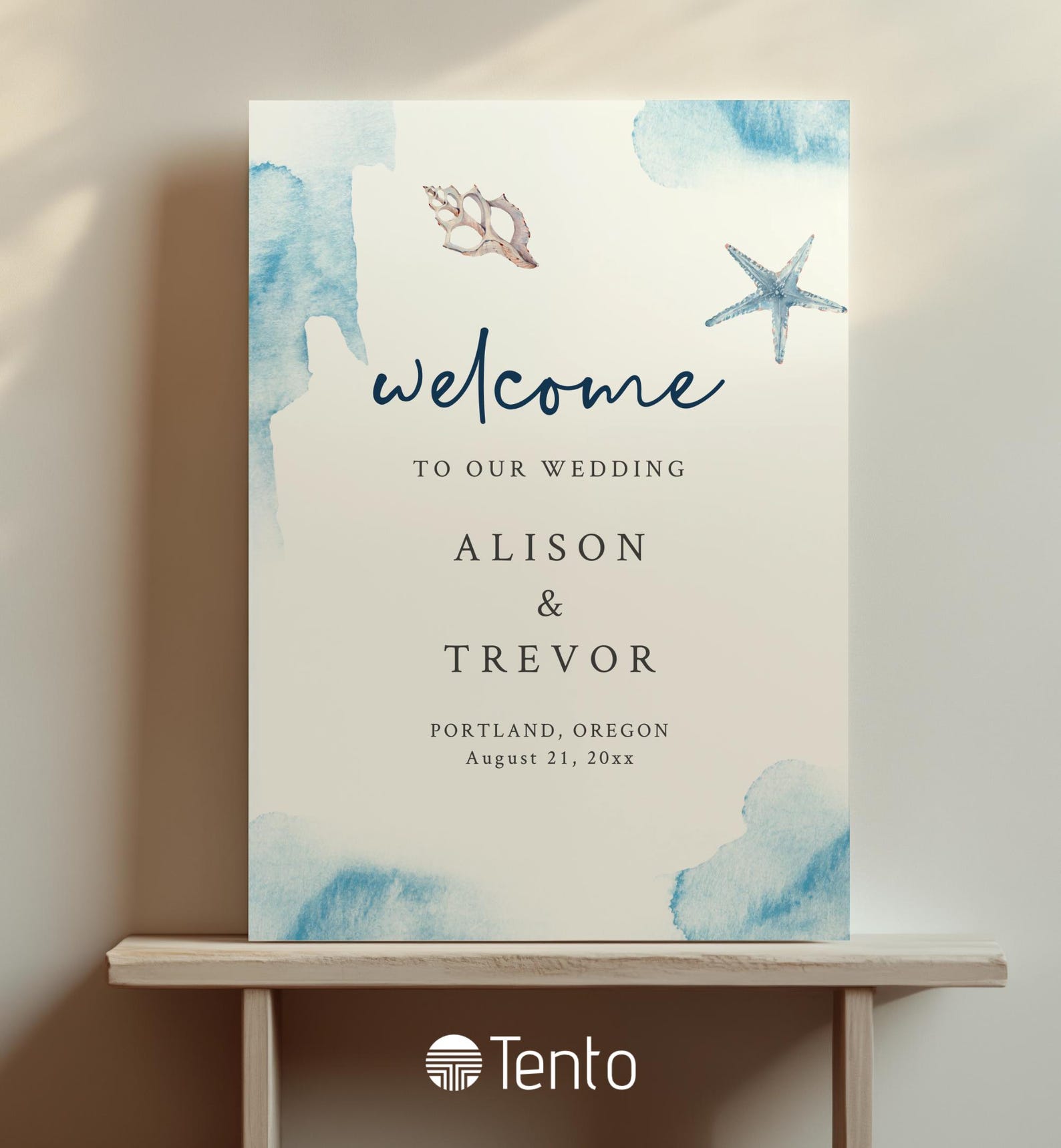 EDITABLE | Ocean Welcome Sign Template, 0012AA - Etsy