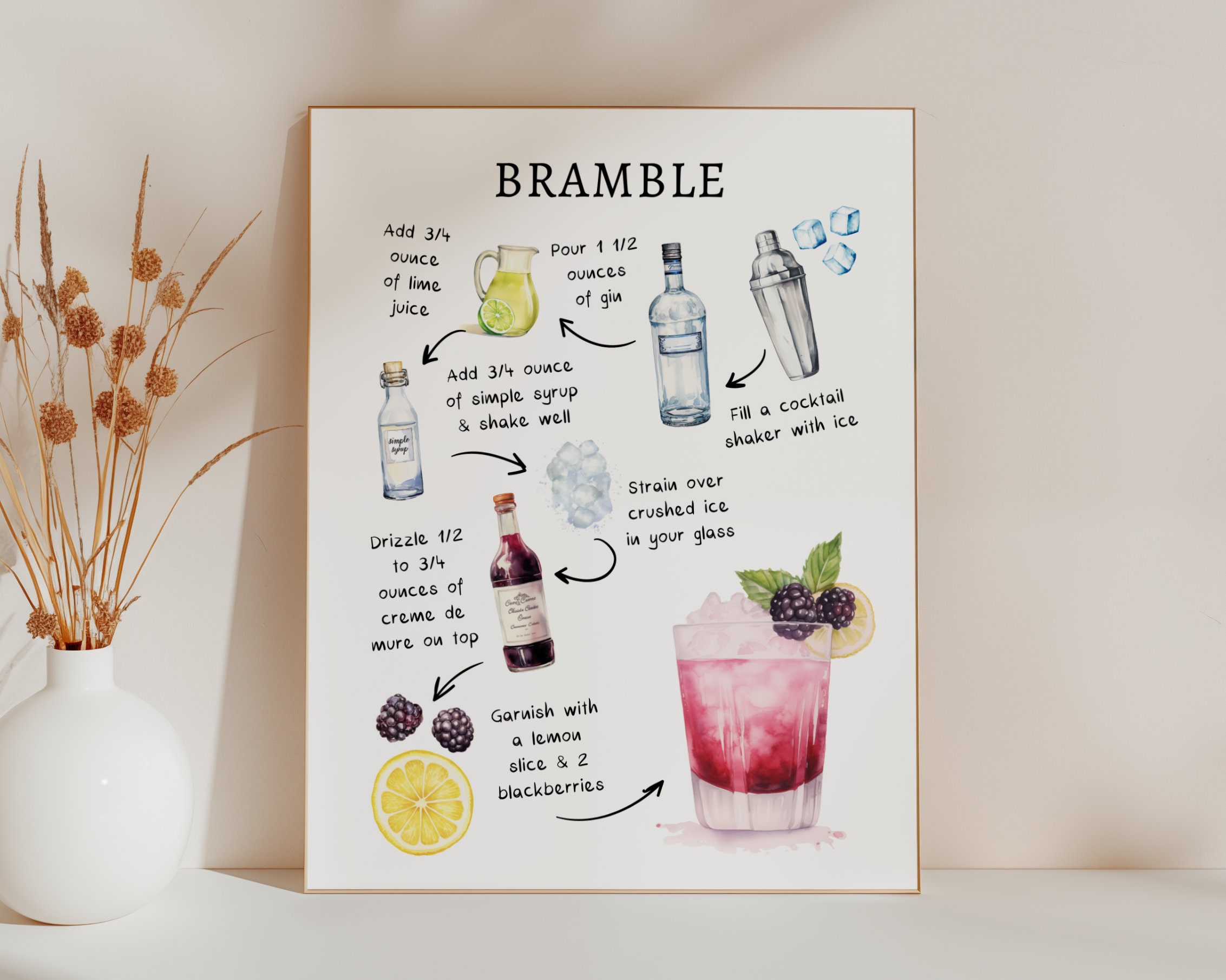 EDITABLE | Bramble Bar Sign Template, 0042AA - Etsy