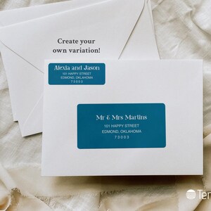 EDITABLE | Minimalist Address Sticker Template, 0001AA - Etsy