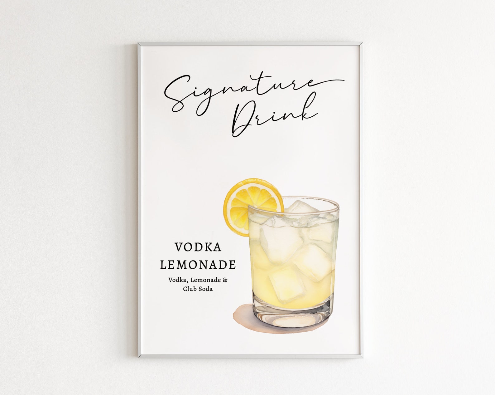 EDITABLE | Vodka Lemonade Bar Sign Template, 0042AA - Etsy