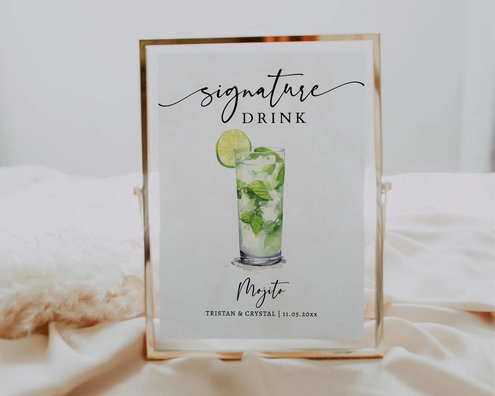 EDITABLE Mojito Bar Sign Template, 0042AA - Etsy