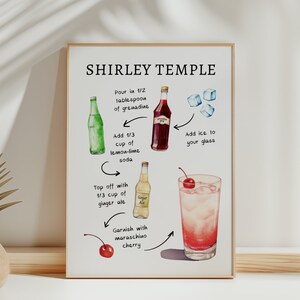 EDITABLE | Shirley Temple Bar Sign Template, 0042AA - Etsy