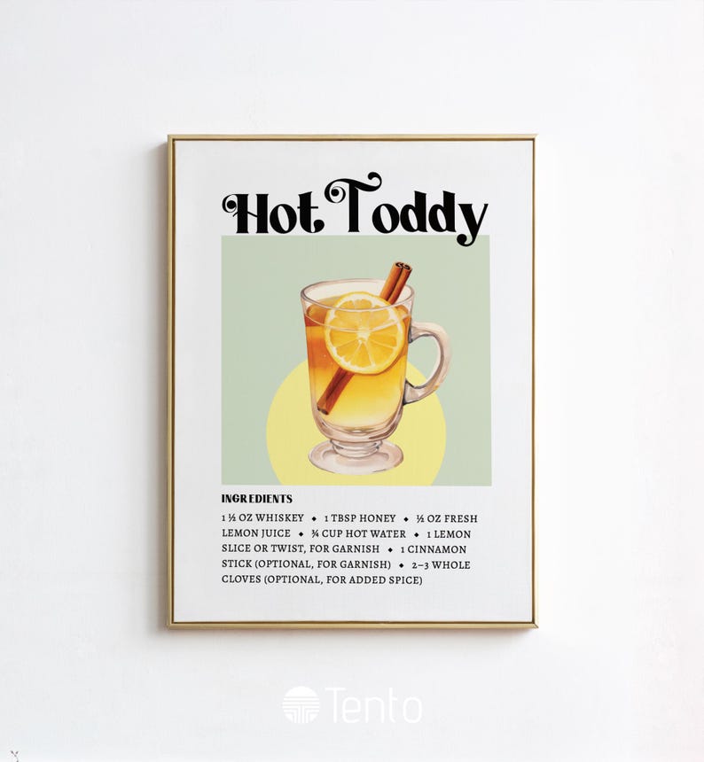 Hot Toddy Cocktail Bar Sign, Editable Template, 0042AA - Etsy