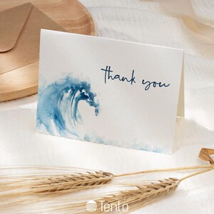 EDITABLE | Ocean Thank You Card Template, 0012AA - Etsy
