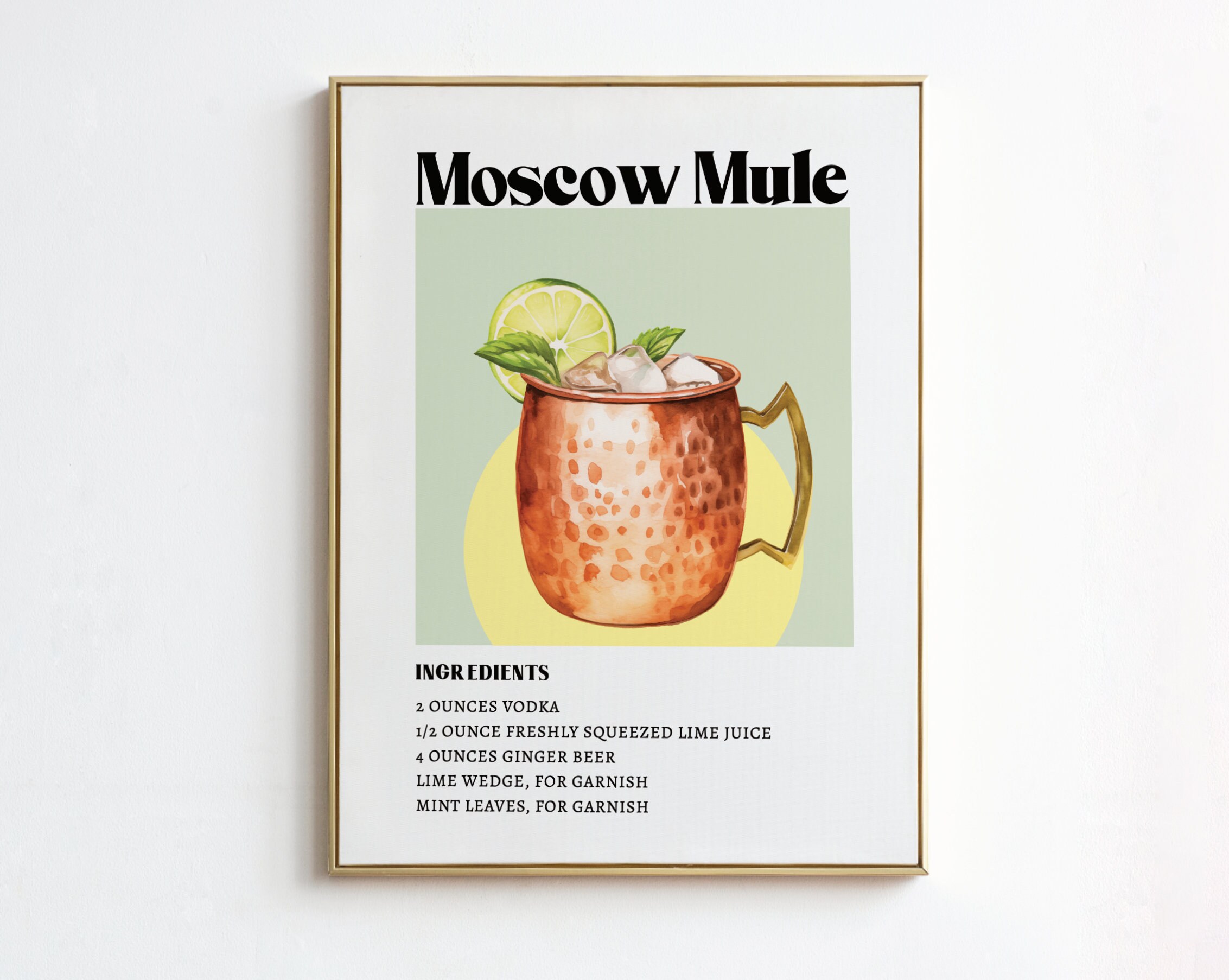 EDITABLE | Moscow Mule Bar Sign Template, 0042AA - Etsy UK