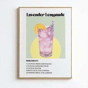 EDITABLE | Lavender Lemonade Bar Sign Template, 0042AA - Etsy