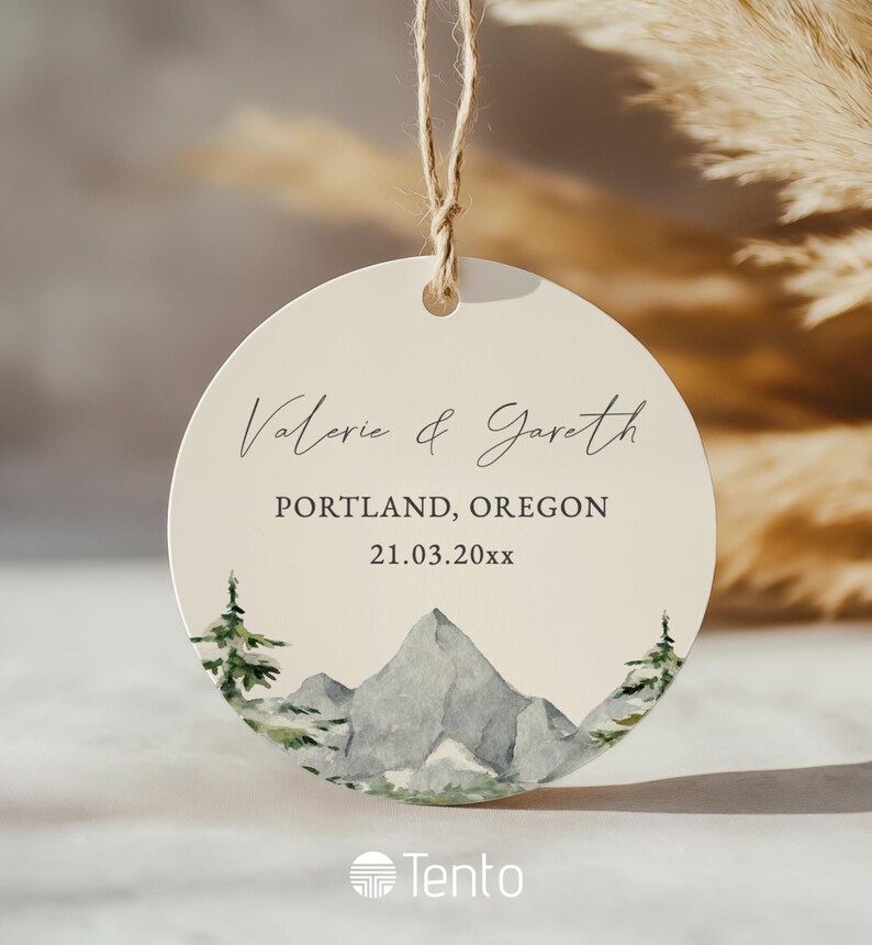 EDITABLE | Mountain Favor Tag Template, 0018AA - Etsy