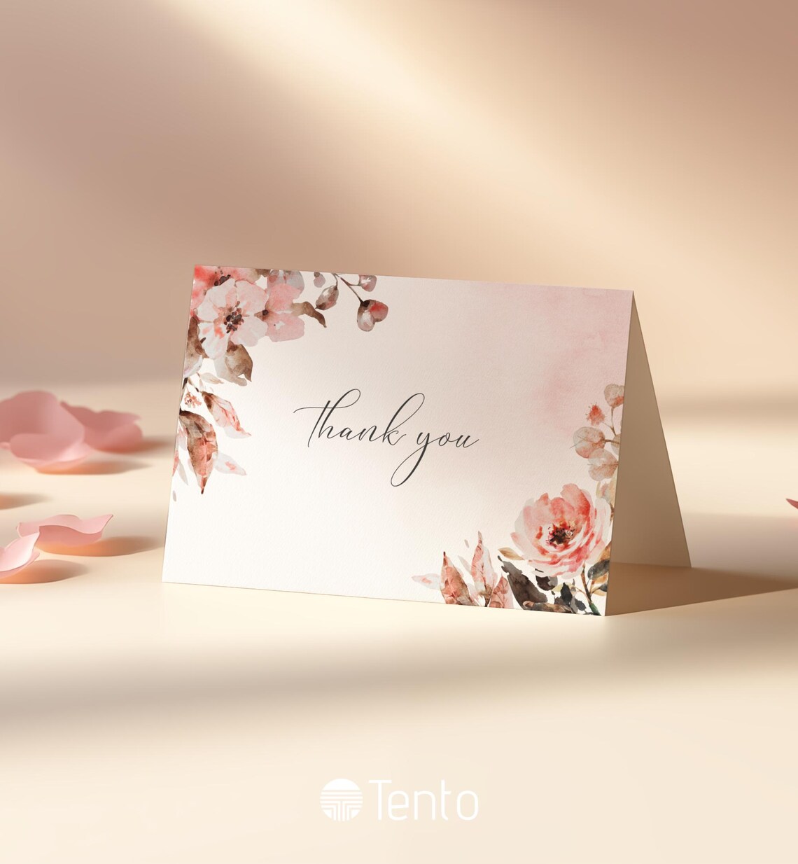 EDITABLE | Floral Thank You Card Template, 0025AA - Etsy