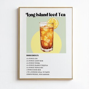 EDITABLE | Long Island Iced Tea Bar Sign Template, 0042AA - Etsy