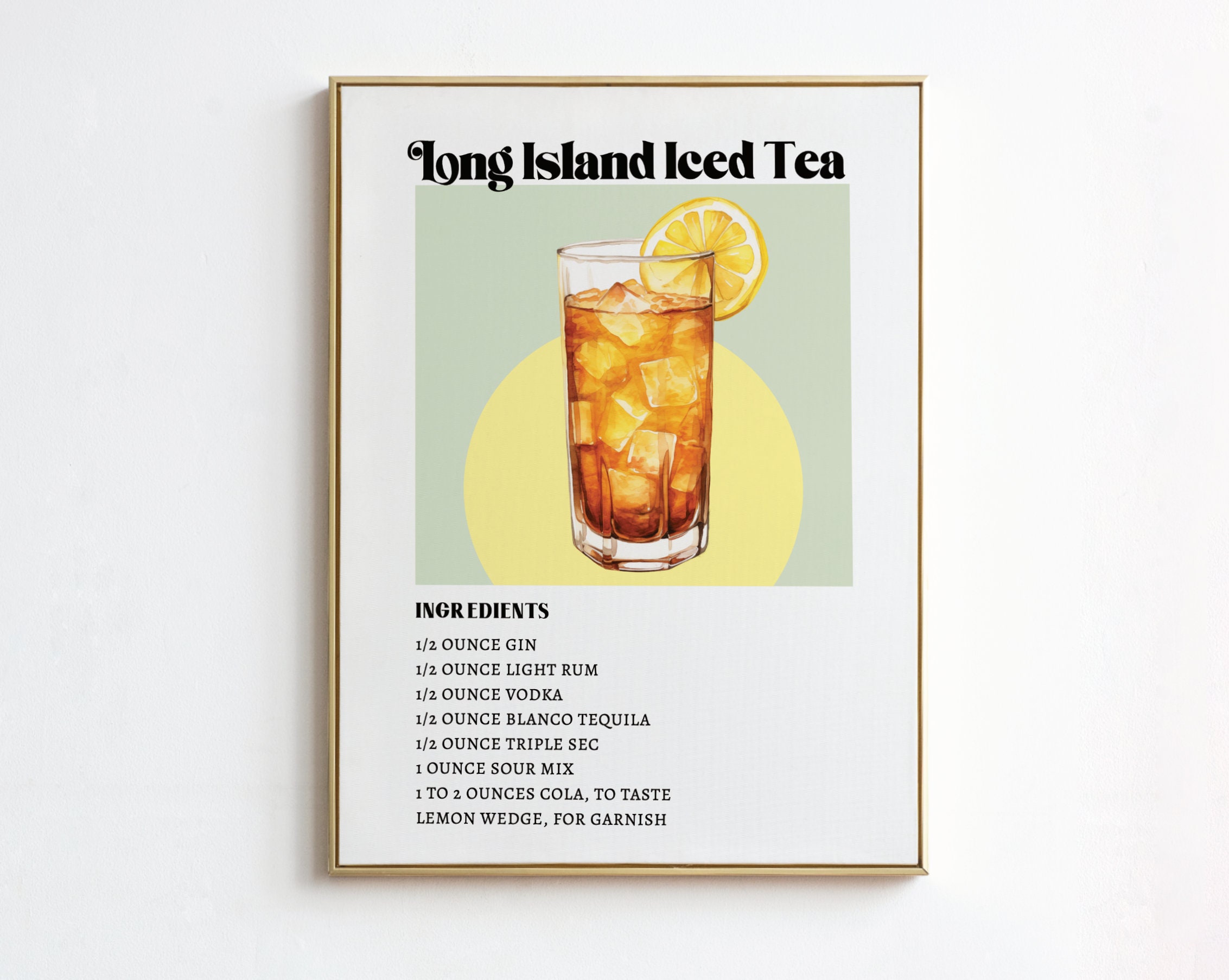 EDITABLE | Long Island Iced Tea Bar Sign Template, 0042AA - Etsy