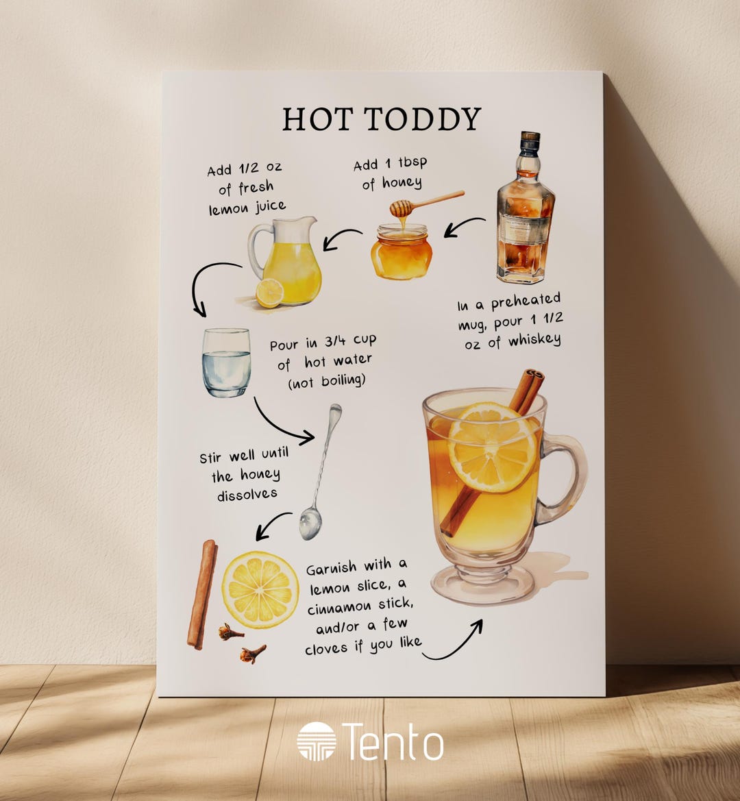 Hot Toddy Cocktail Bar Sign, Editable Template, 0042AA - Etsy