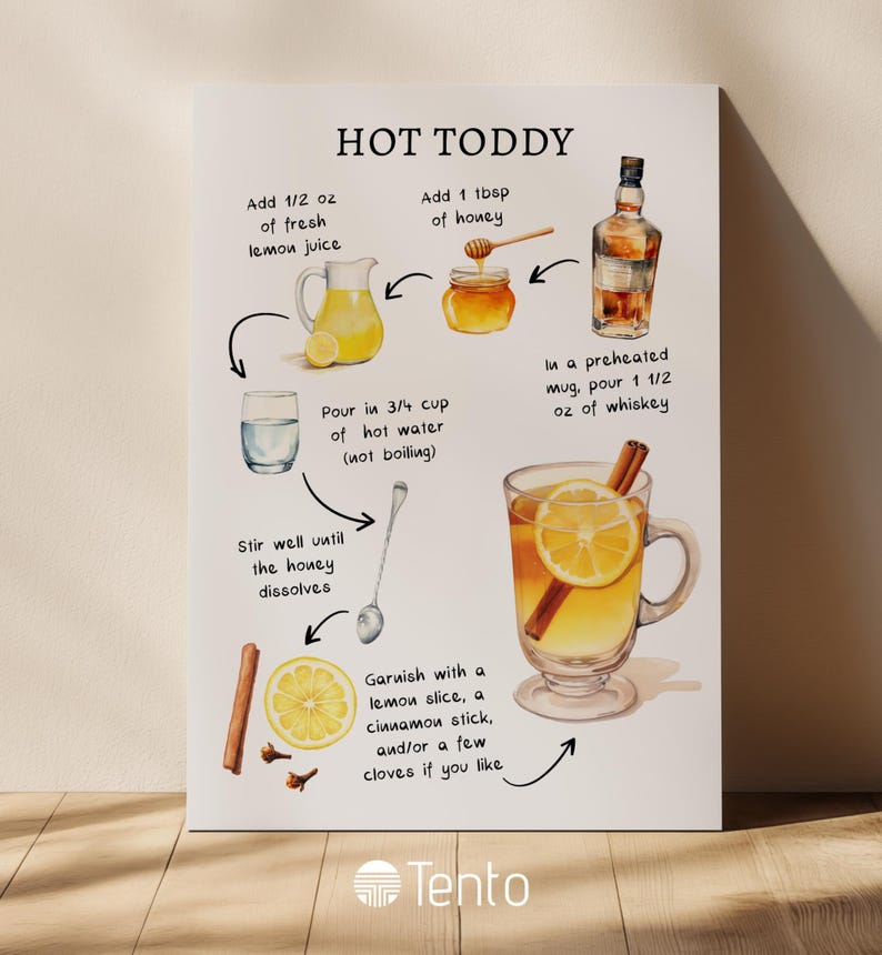 Hot Toddy Cocktail Bar Sign, Editable Template, 0042AA - Etsy