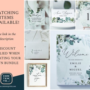 EDITABLE Eucalyptus Custom Sign Template, 0006AA - Etsy