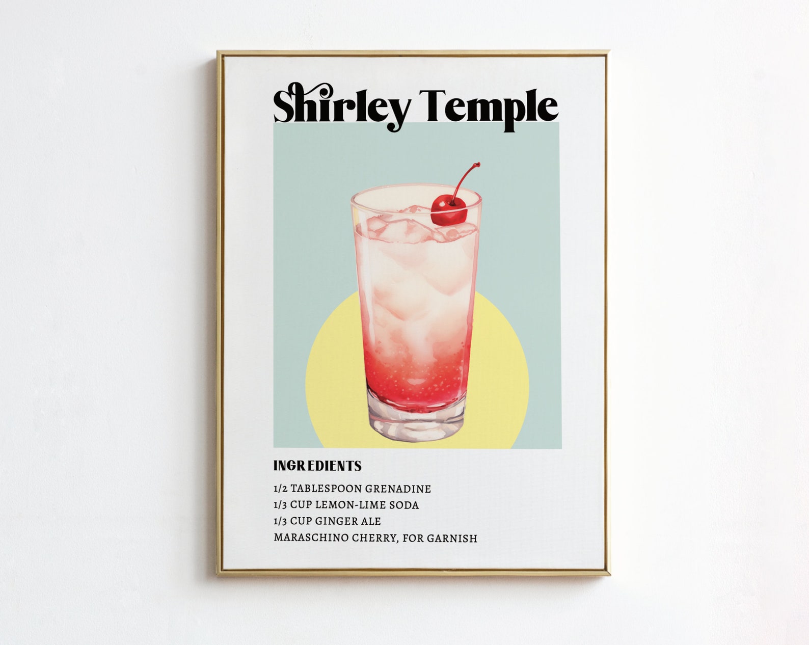EDITABLE | Shirley Temple Bar Sign Template, 0042AA - Etsy